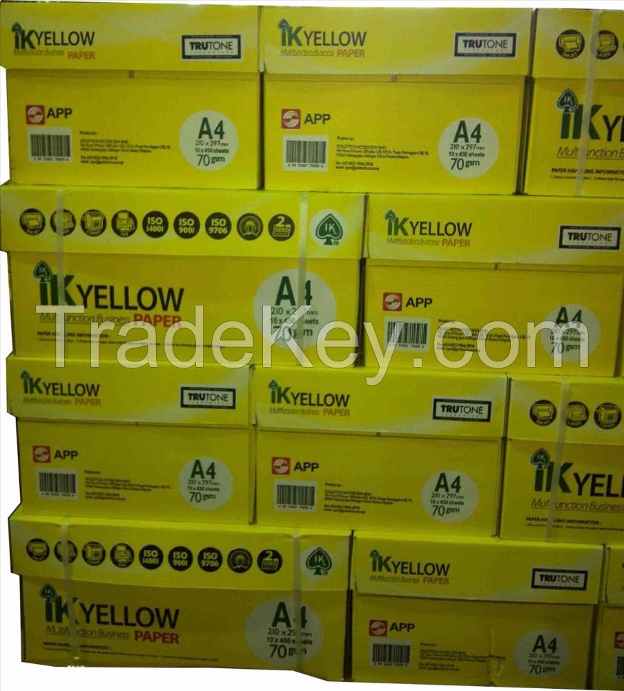 IK Yellow A4 Copy Paper 80gsm, 75gsm, 70gsm By KONKONG ASIAN COMPANY ...