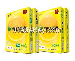 IK Yellow Copy Paper 70gsm By KONKONG ASIAN COMPANY LIMITED, Thailand