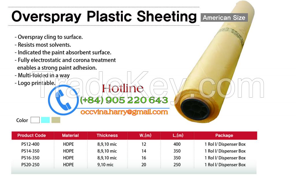 Overspray Plastic Sheeting By Oriental Commerce Vina Co., Ltd (OCC Vina),