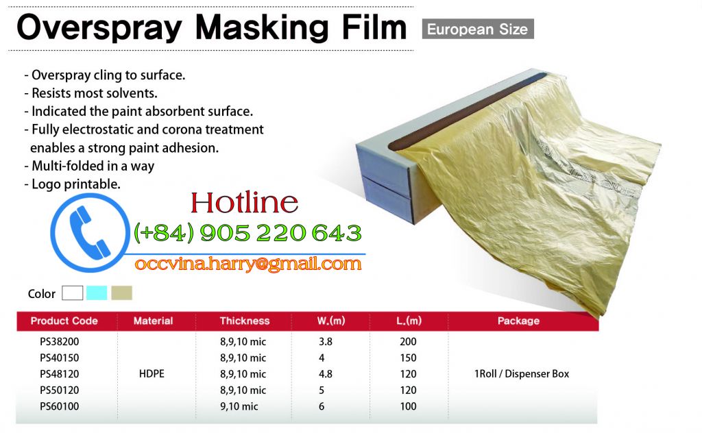 Overspray Masking Film By Oriental Commerce Vina Co., Ltd (OCC Vina),