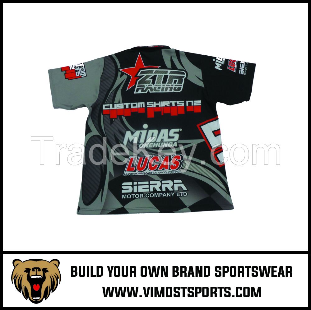 Mens Custom Made Racing Polo Shirts By Vimost Sports,