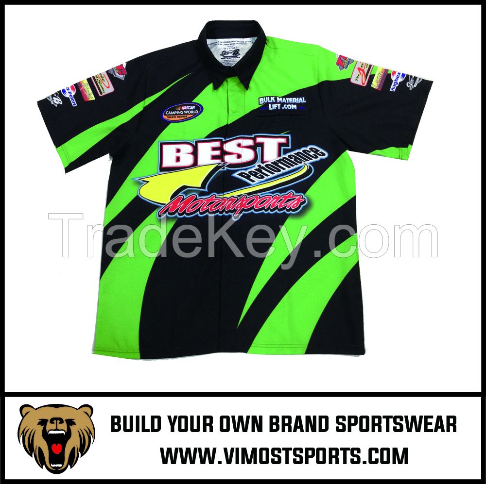 Custom Motor Wear Sublimation Men Racing shirt pit crew shirt By Vimost ...