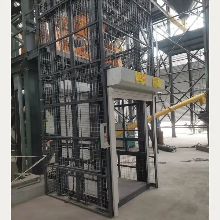 1-3 ton load 5m height vertical freight cargo lift warehouse goods lift ...