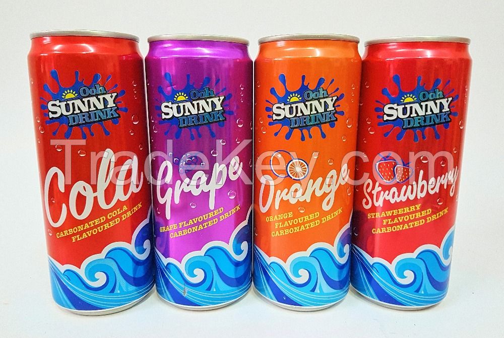 Sunny Carbonated low sugar Grape Soft Drink can 325ml By Marksin ...