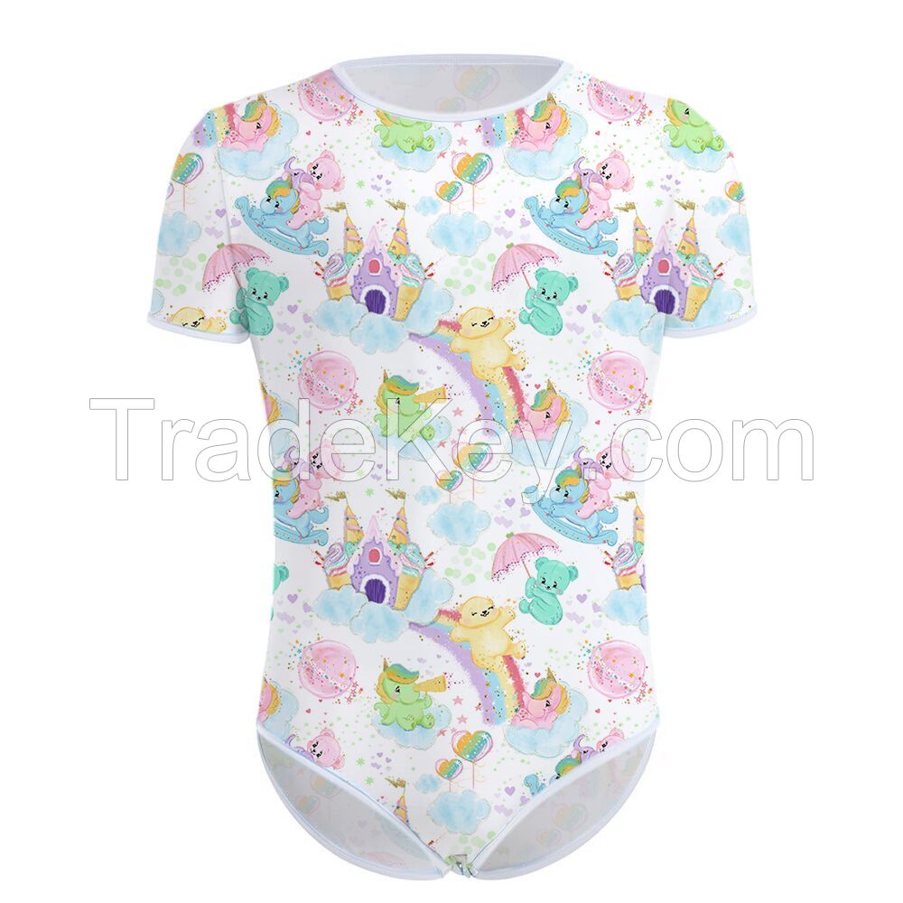 Adult Baby Onesie ABDL Diaper Bodysut Sissy Snap Crotch Pajamas little ...