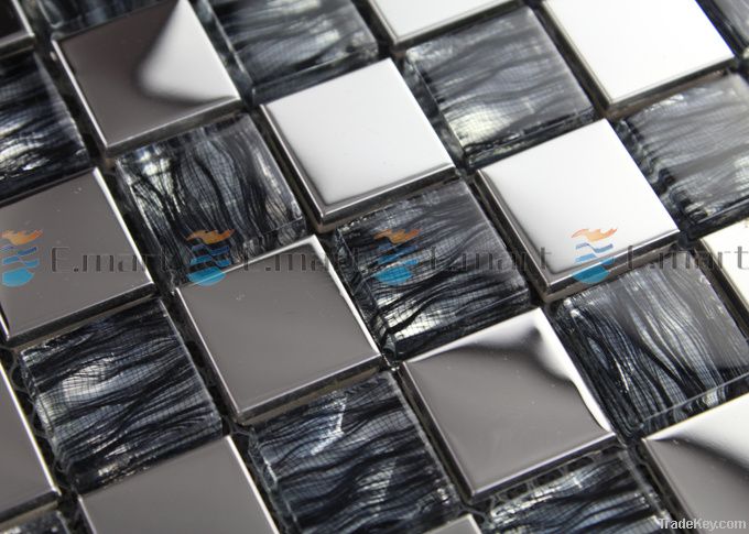 Stainless steel mosaic tile wall tile backsplashes .bathroom tile By ...