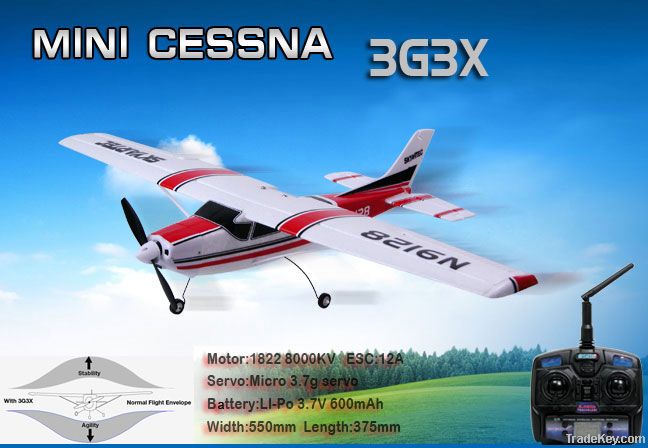 MODEL airplane Mini Cessna 2.4GHz Brushless 3G3X from SKYARTEC RC By ...