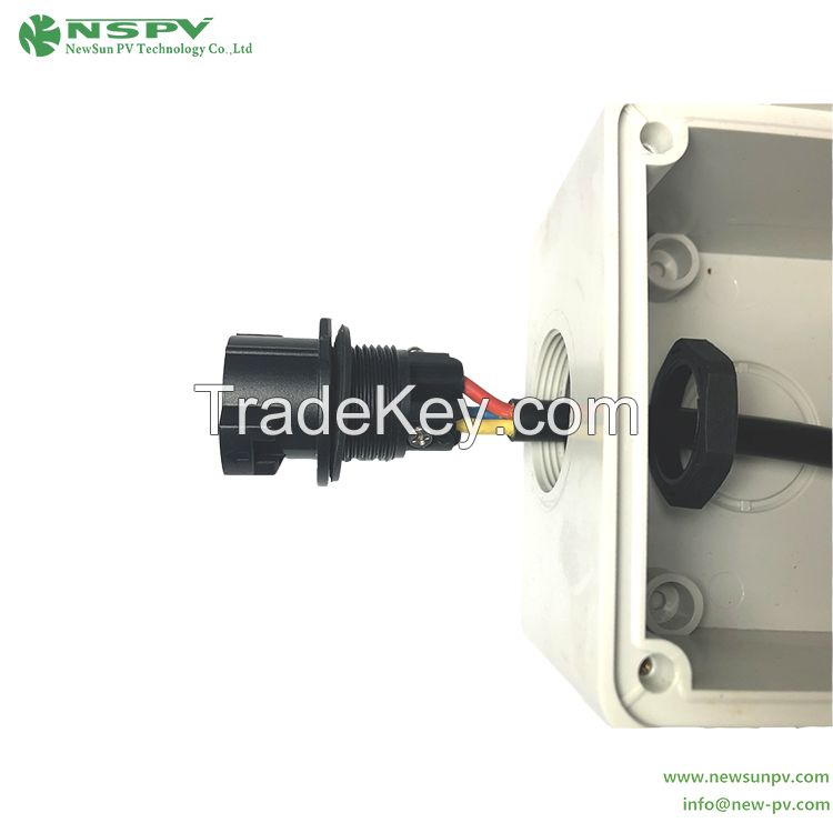 3Pin Solar AC Wire Connector 500V AC Power Connector Panel Female AC ...